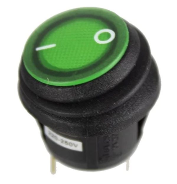 FESU0959 GREEN ROUND SPLASH PROOF ROCKER SWITCH - Foodservice Equipment ...