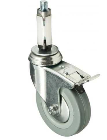 FESU1624 100mm Braked Castor 25mm Round Expander - Foodservice ...